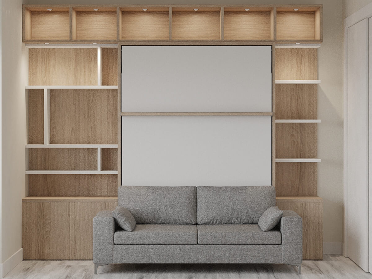 Royal Queen Wall Bed and Sofa Set