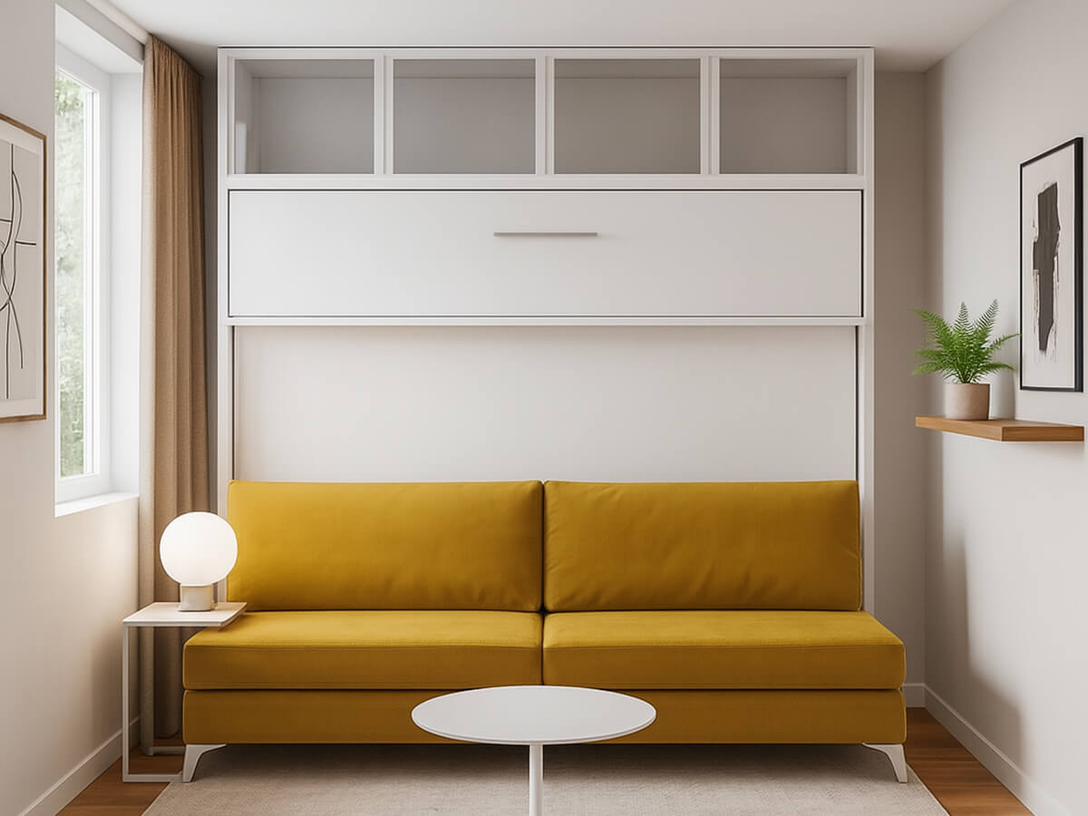 horizontal murphy bed ideas